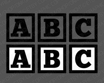 Baby blocks font | Etsy