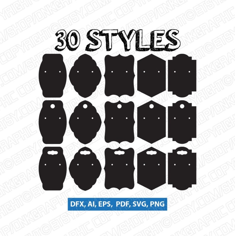 Free Earring Card Template For Cricut Layered SVG Cut File