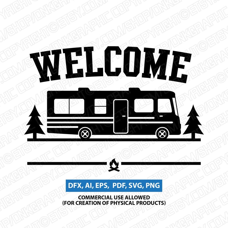 Class A Motorhome RV Welcome Campsite Sign SVG Silhouette | Etsy Class A Motorhome RV Welcome Campsite Sign SVG Silhouette | Etsy