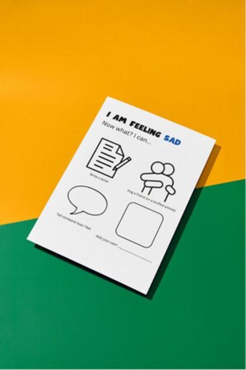 Sad Feelings Worksheet - Etsy