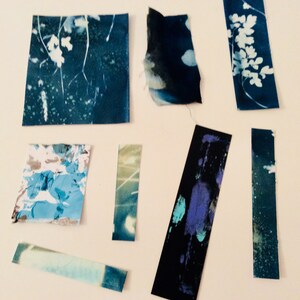 Cyanotype and Acrylic Print off Cuts for Crafters to Use in ...