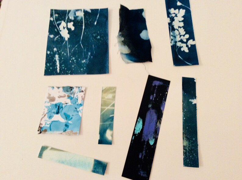 Cyanotype and Acrylic Print off Cuts for Crafters to Use in ...