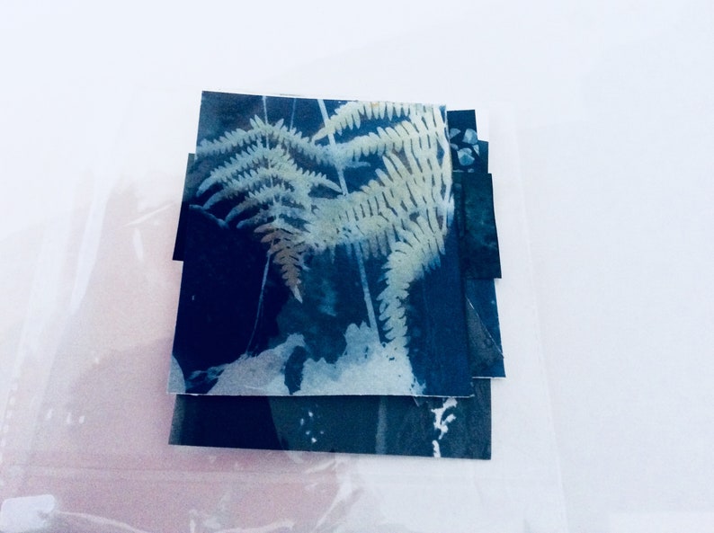 Cyanotype and Acrylic Print off Cuts for Crafters to Use in ...