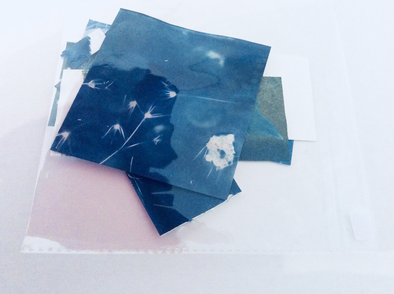 Cyanotype and Acrylic Print off Cuts for Crafters to Use in ...