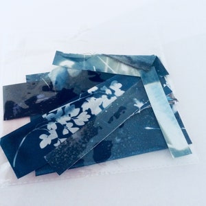 Cyanotype and Acrylic Print off Cuts for Crafters to Use in ...