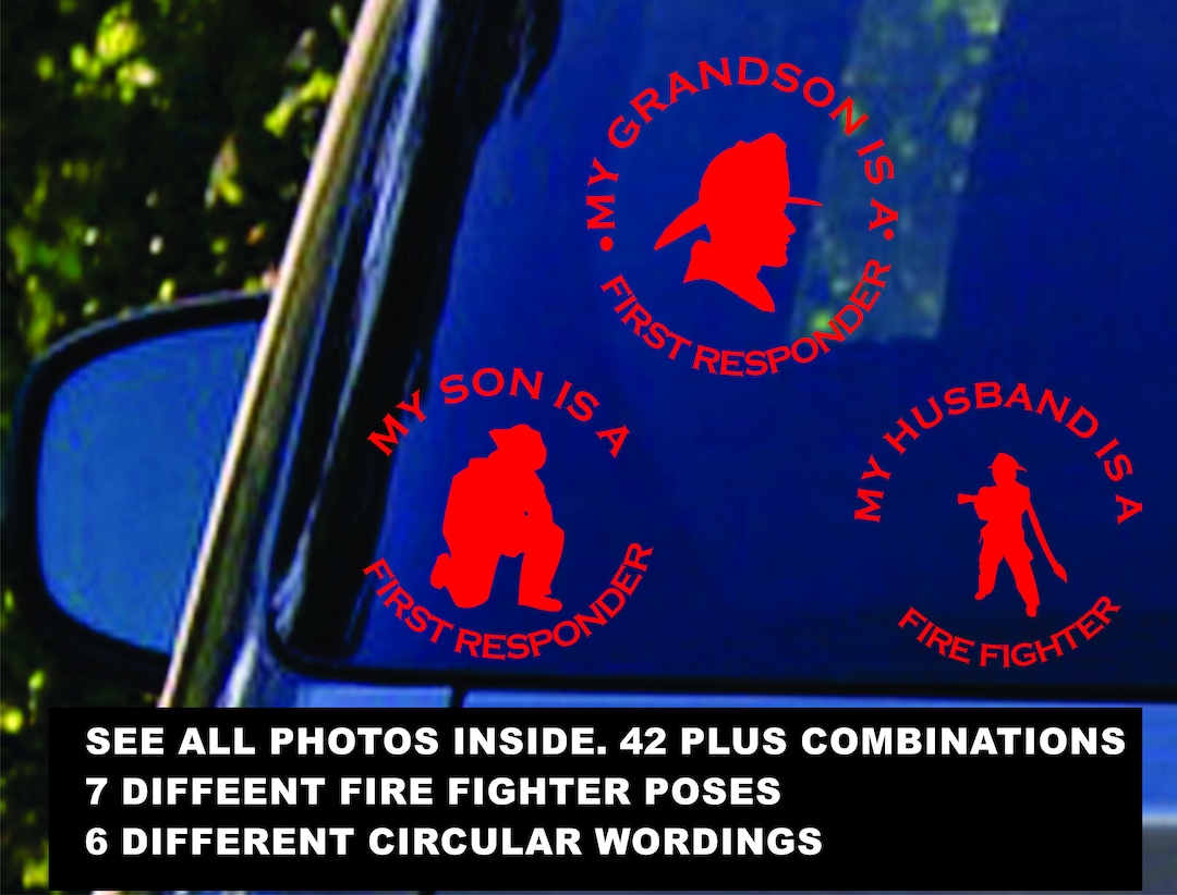 Firefighter Decal: First Responder Gift, Fire Rescue Sticker - Etsy