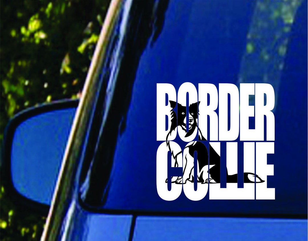 Border Collie Sticker, Stickers, Border Collie Decals, Car Decal Vinyl ...