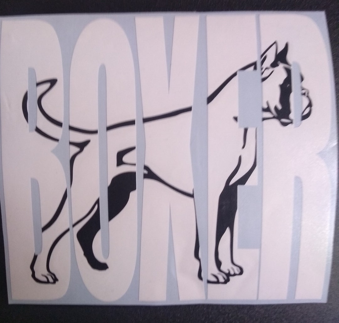 Custom Boxer Dog Decal, Personalized With Name. for Mom, Dad, or Any ...