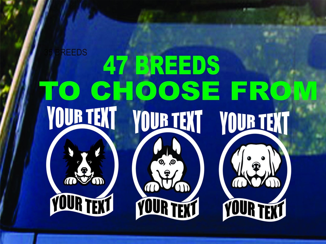 Smiling Dog Decals Custom Dog Lover Gift. Dog Face Decal for Cars From ...