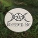 Blessed Be Triple Moon Pentacle 4 Hand Painted Ceramic - Etsy