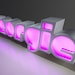Personalised Name Light. Custom Made Illuminated LED Sign. Freestanding ...