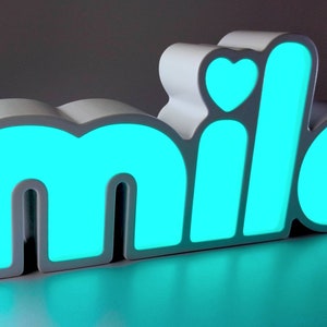Personalised Name Light. Custom Made Illuminated LED Sign. Freestanding ...
