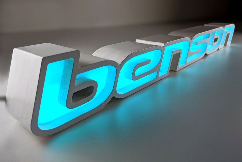 Personalised Name Light. Custom Made Illuminated LED Sign. Freestanding ...