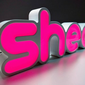 Personalised Name Light. Custom Made Illuminated LED Sign. Freestanding ...