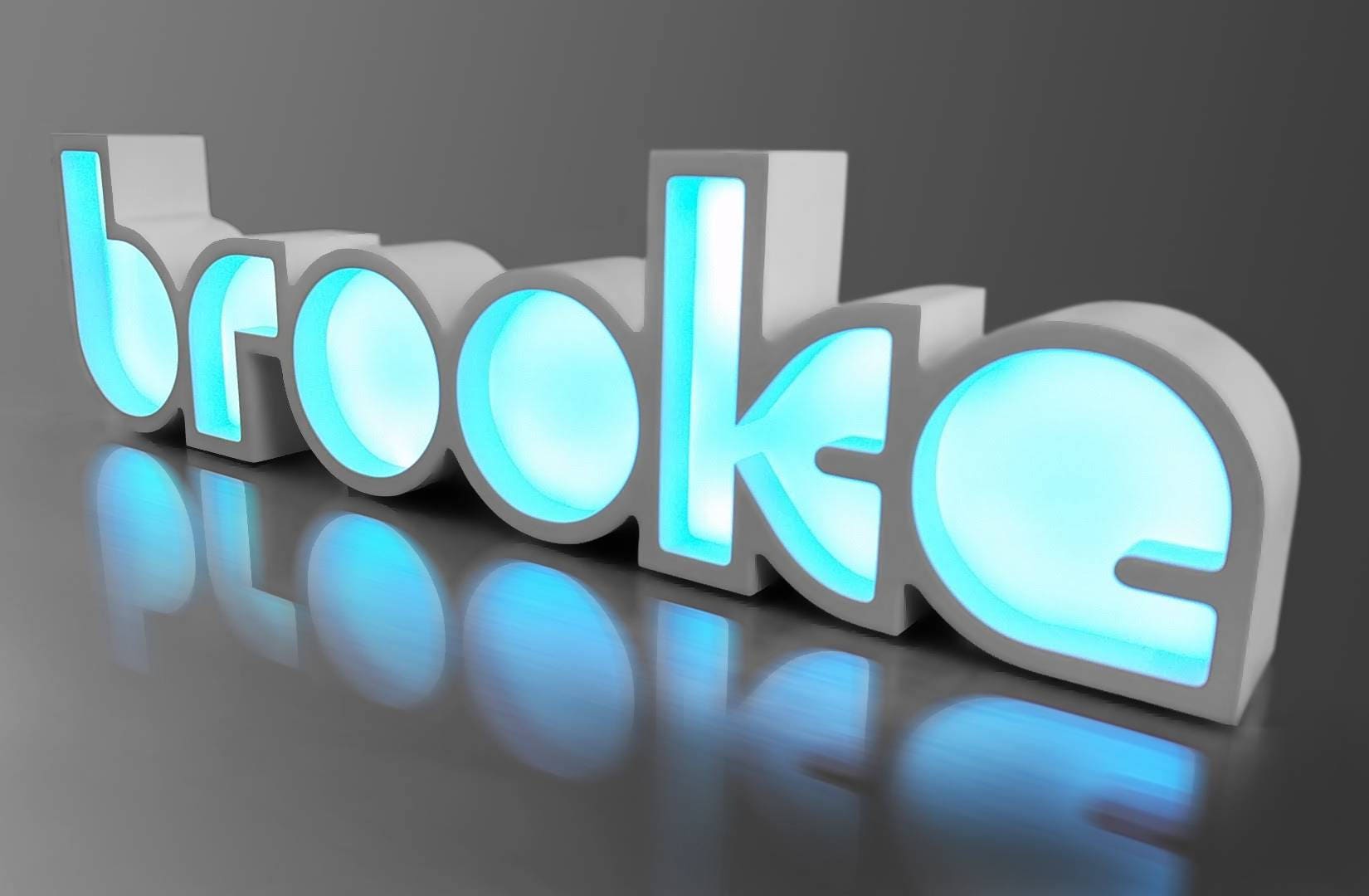 Personalised Name Light. Custom Made Illuminated LED Sign. Freestanding ...