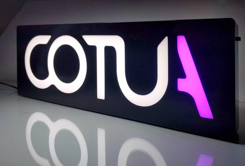 Custom Light Box Sign, With Your Own Text or Logo. for Interior Display ...