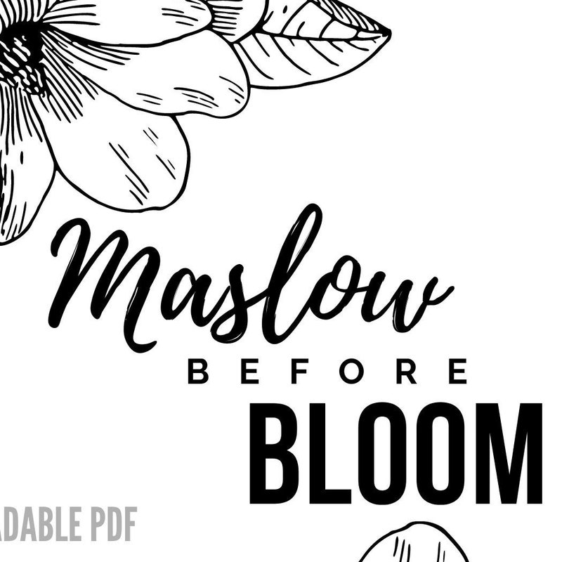 Maslow Before Bloom - Etsy