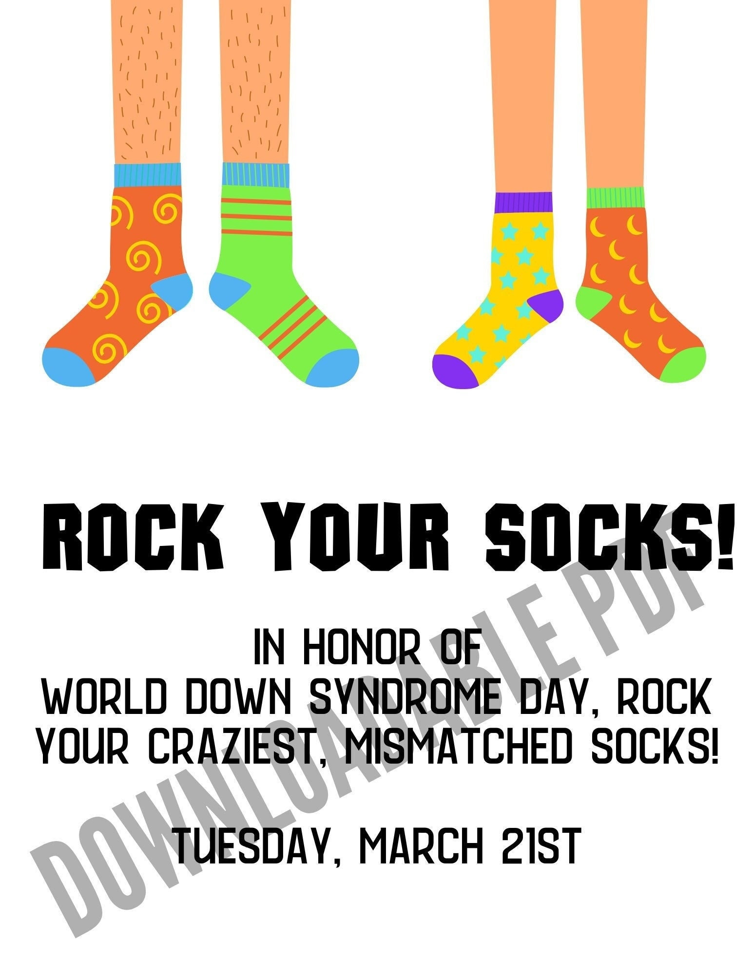 World Down Syndrome Day, School Flyer, Mismatched Socks, Raise ...