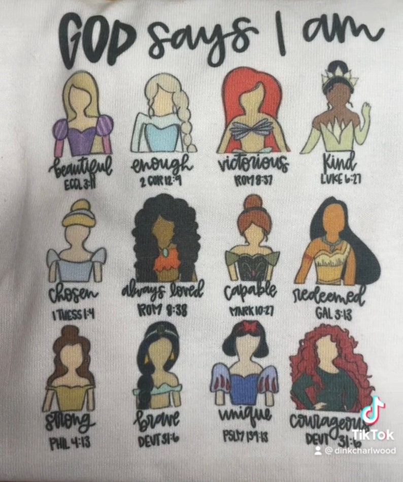 God Says...disney Princesses - Etsy