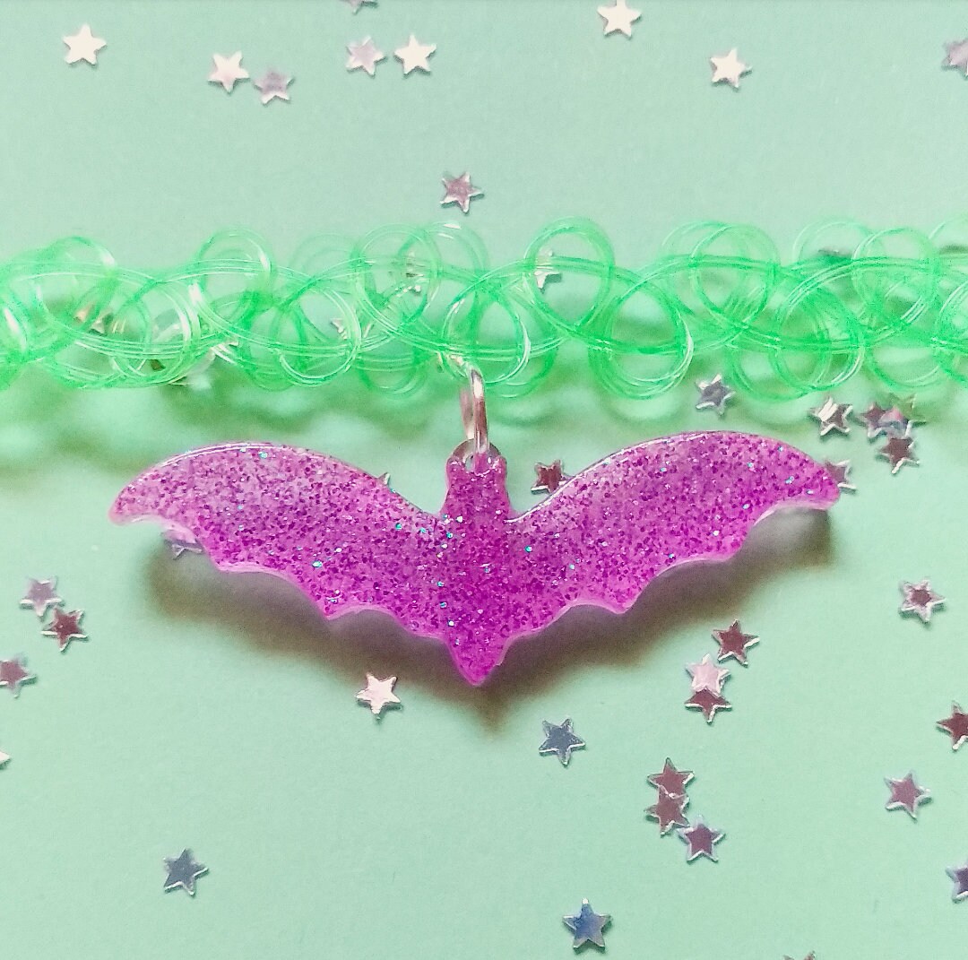 Pastel Goth Bat Choker Necklace /magical Girls Aesthetic Fairy | Etsy