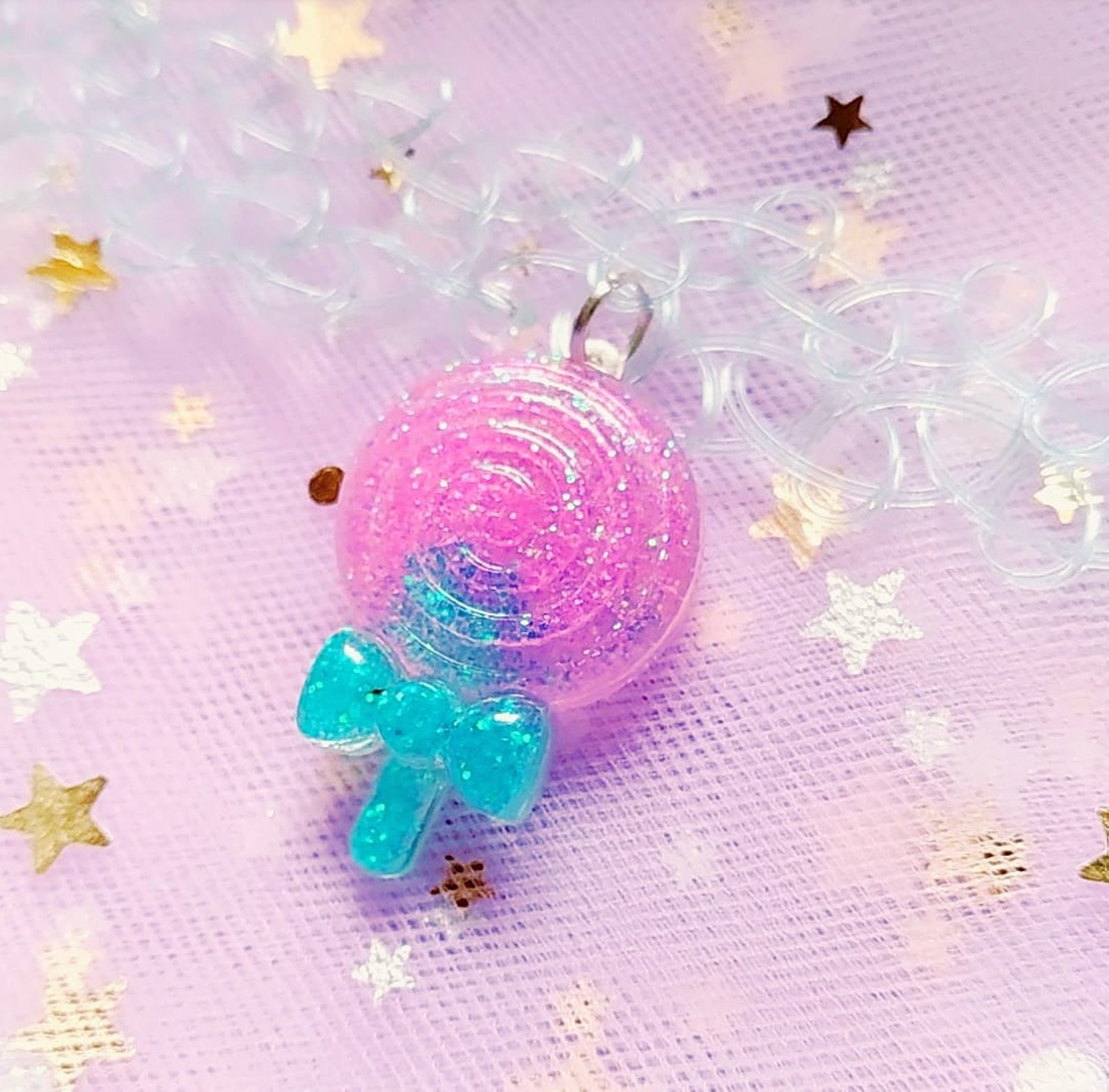 Kawaii Candy Sweets Choker Necklace - Lollipop Gummy Bear Candy Resin ...