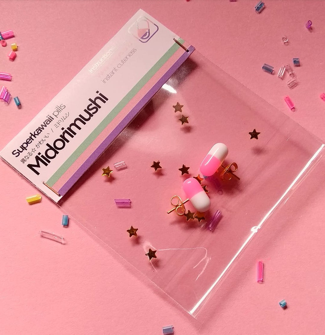 Yami Kawaii Pill Capsule Earrings / Pastel Menhera Creepy Cute / Fairy ...