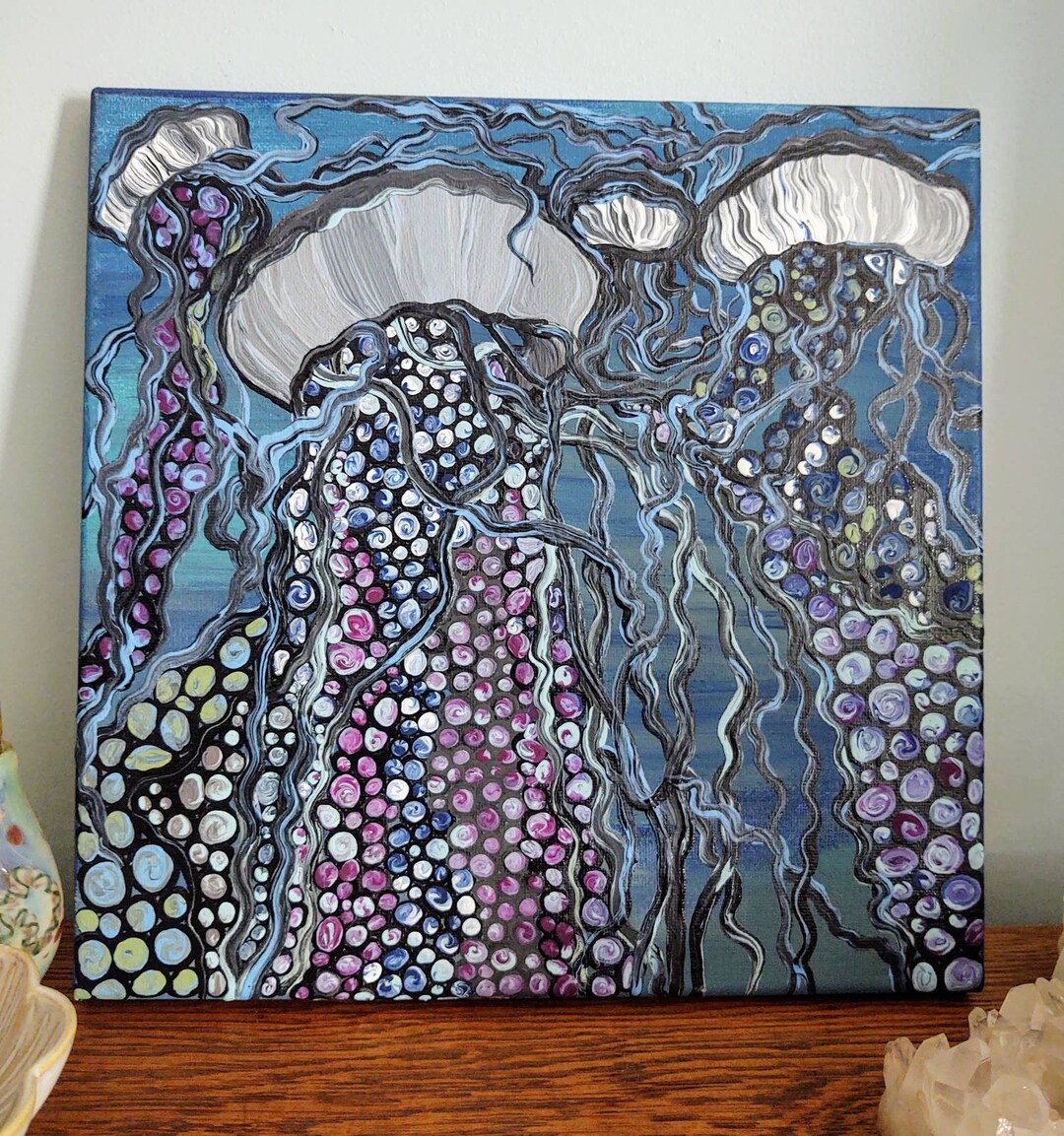 Jellyfish Flow - Acrylic Painting on Canvas - Etsy