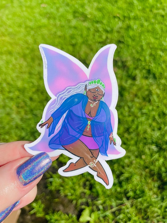 Body Positive Fairy Sticker Fat Plus Size Butterfly Curvy - Etsy