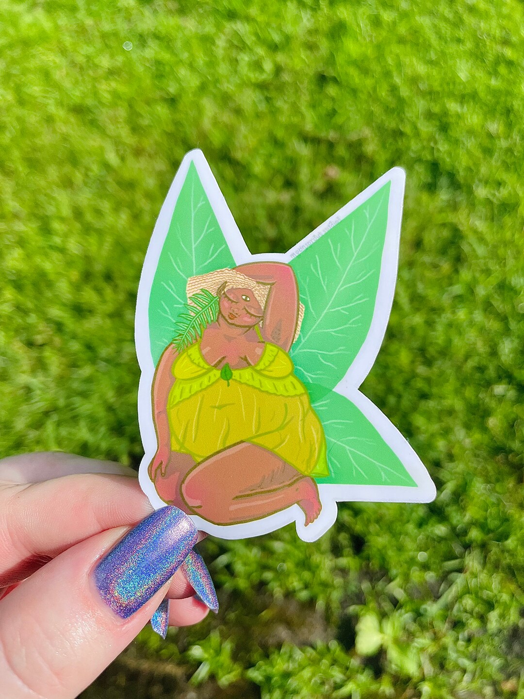Body Positive Fairy Sticker Fat Plus Size Curvy Inclusive Plants ...