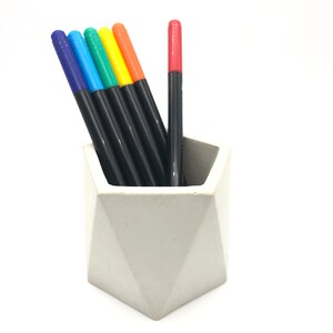 Tall Pentagonal Antiprism Pot | Geometric Concrete Planter | Cement ...