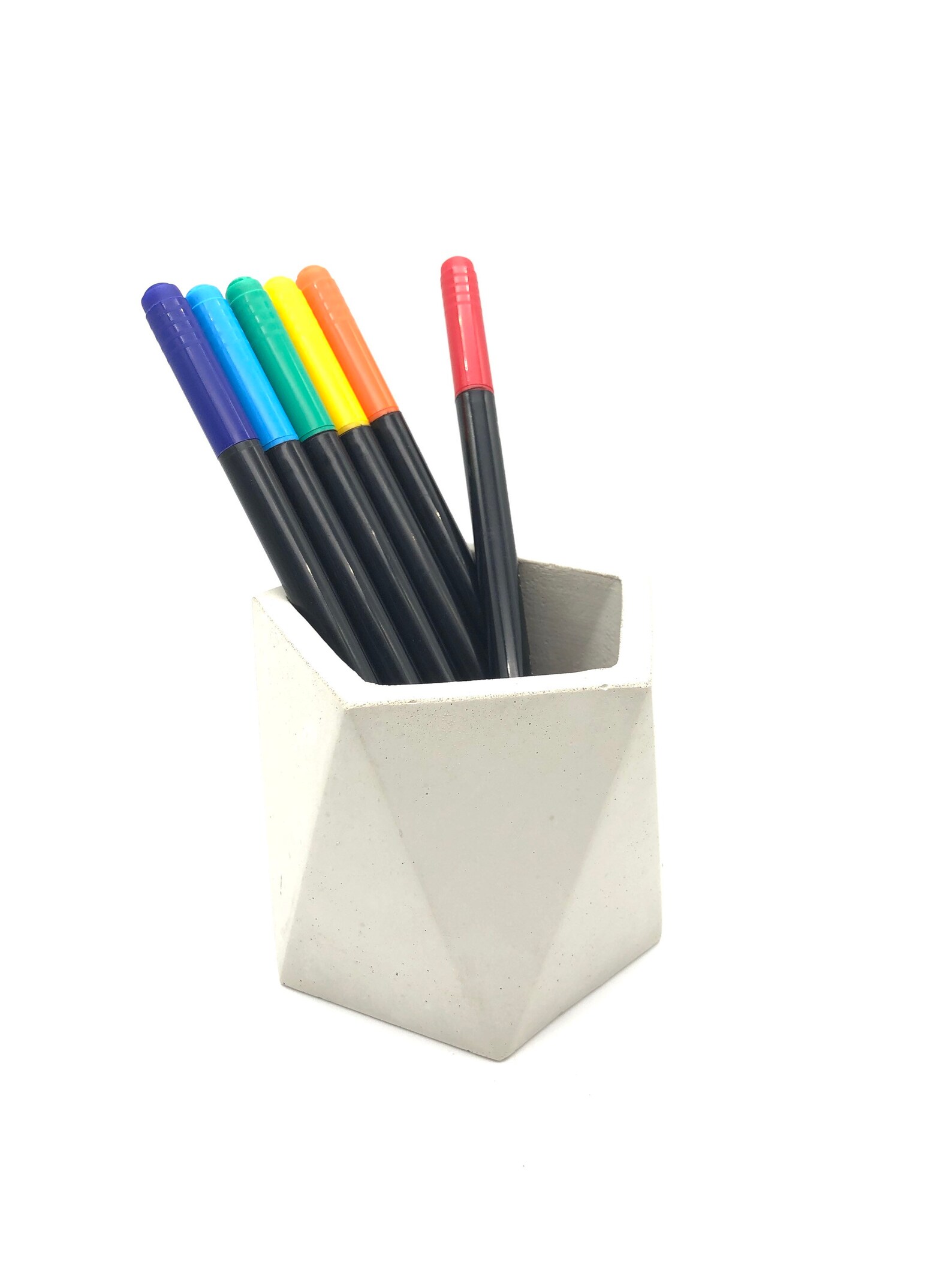 Tall Pentagonal Antiprism Pot | Geometric Concrete Planter | Cement ...