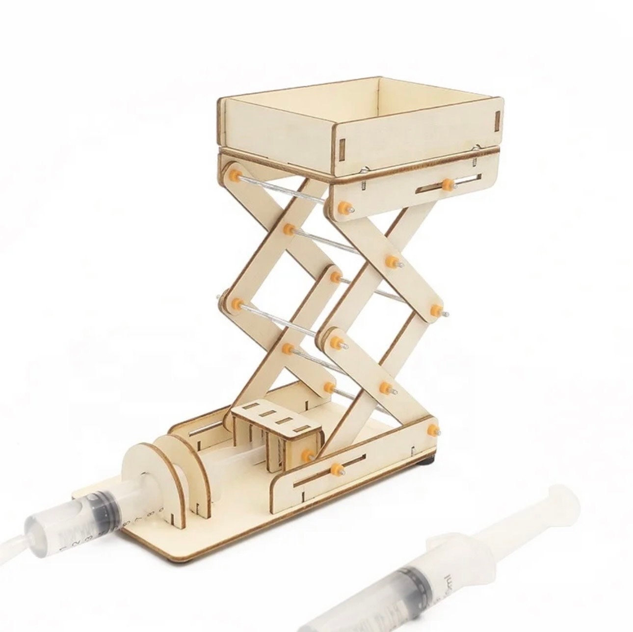 DIY Kit Wooden Hydraulic Scissor Lift Educational STEM Science ...