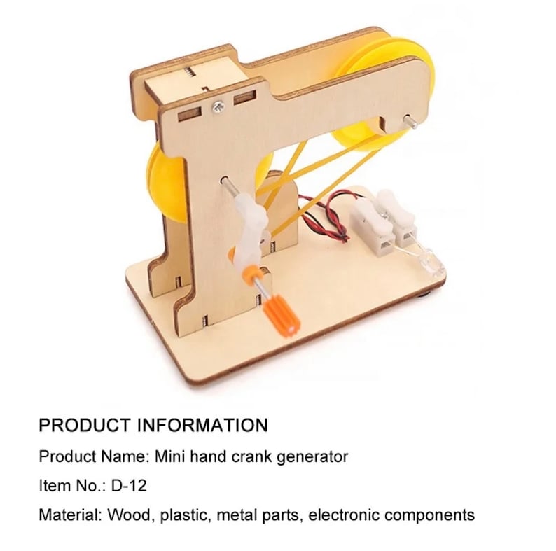 DIY Hand Crank Power Generator Kit: STEM Educational Toy - Etsy