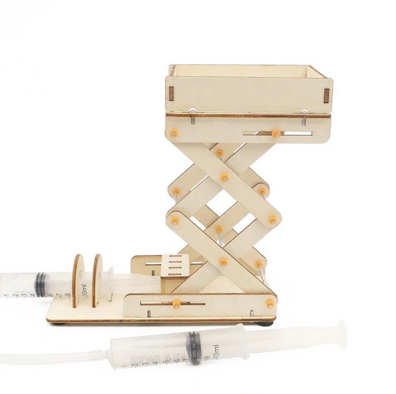 DIY Kit Wooden Hydraulic Scissor Lift Educational STEM Science ...