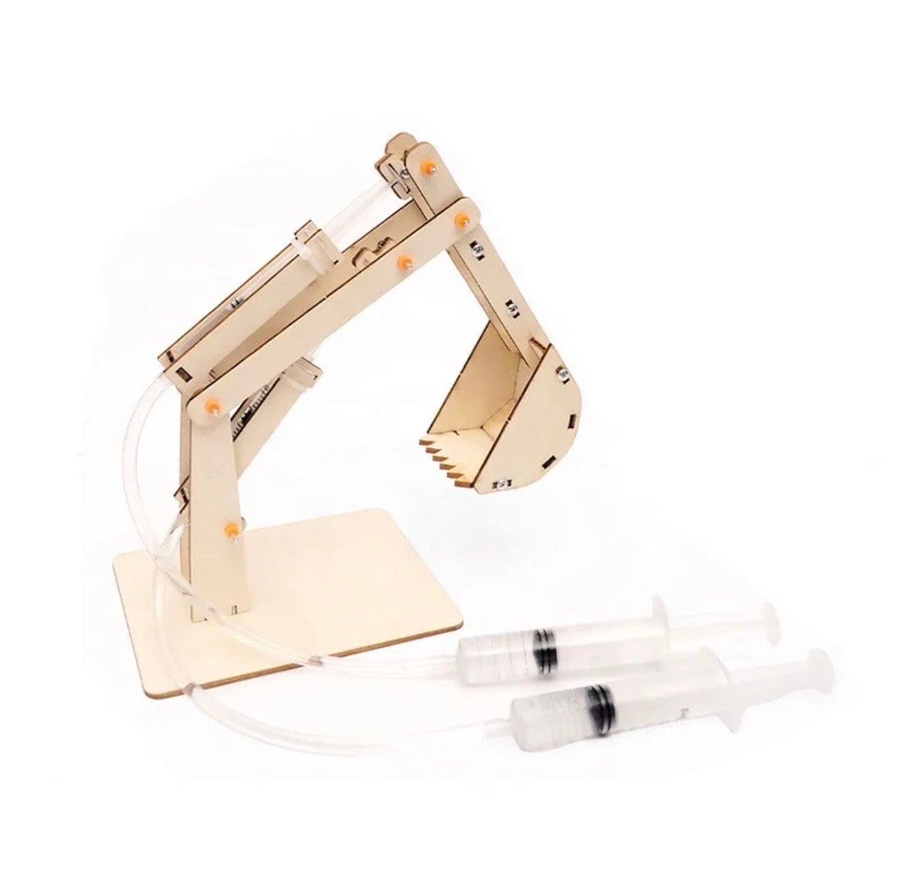 DIY Wooden Hydraulic Excavator Kit: STEM Educational Toy - Etsy