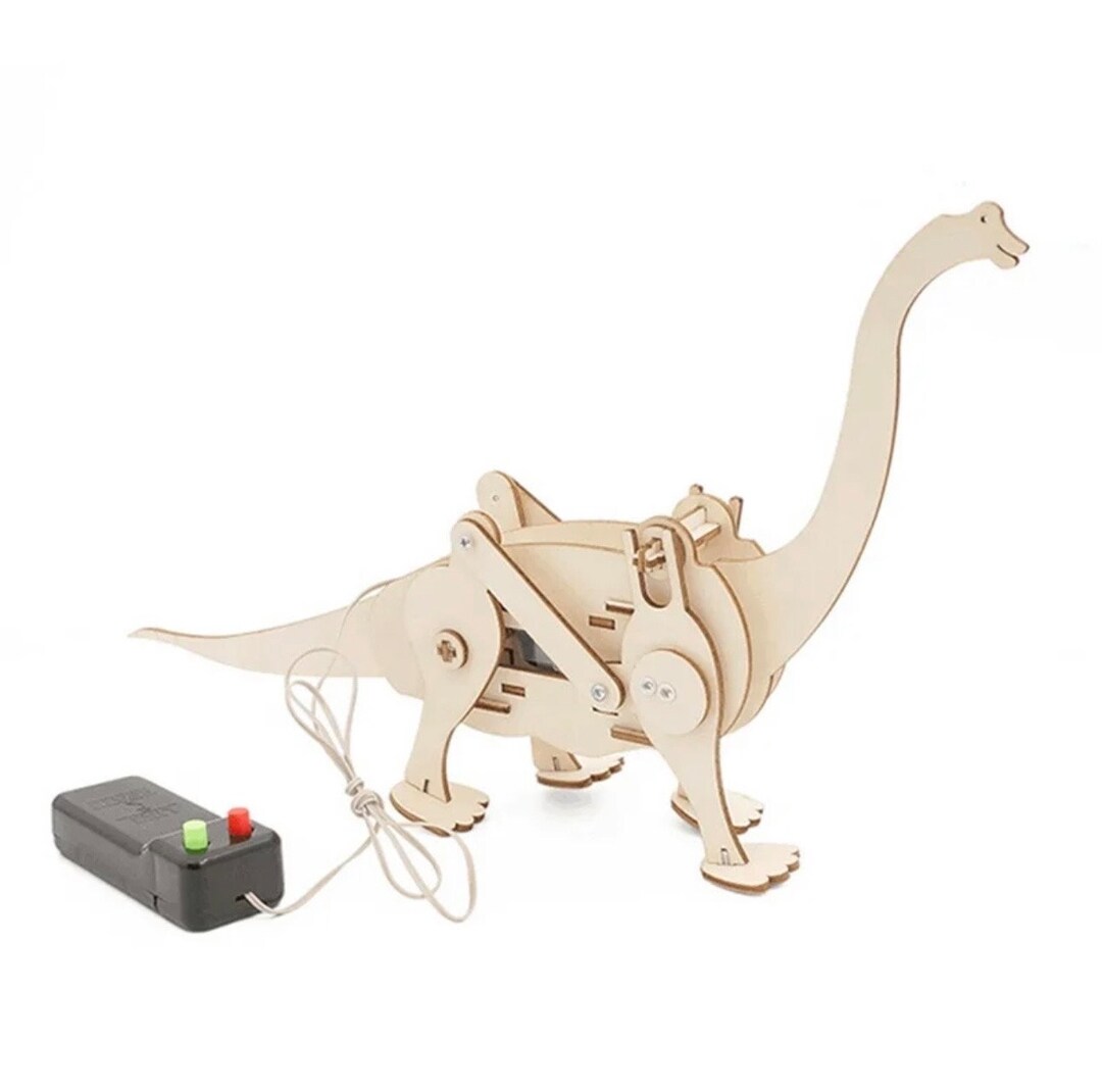 DIY Kit Wooden Remote Control 3D Brontosaurus Toy • Educational STEM ...