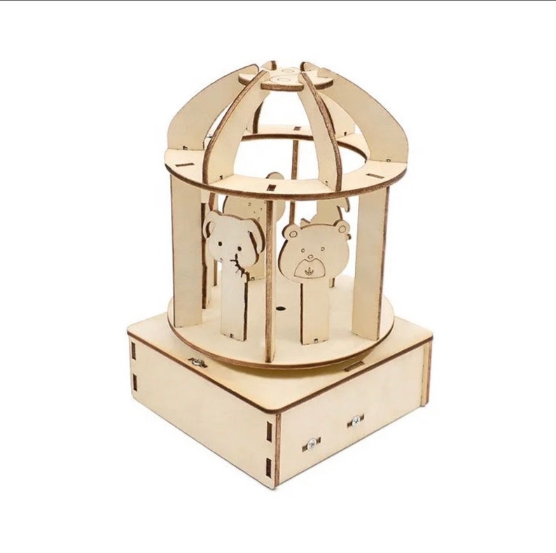 DIY Wooden Carousel Kit: STEM Educational Toy Build - Etsy