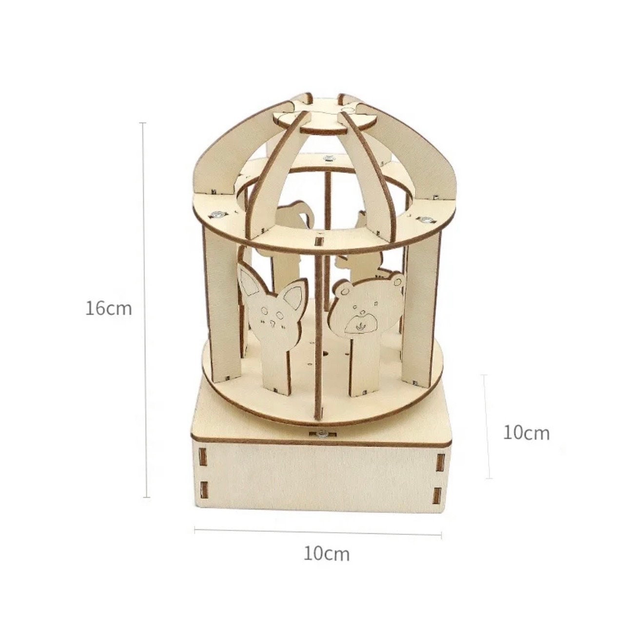 DIY Kit Build Wooden Merry Go Round Carousel • Educational STEM Science ...