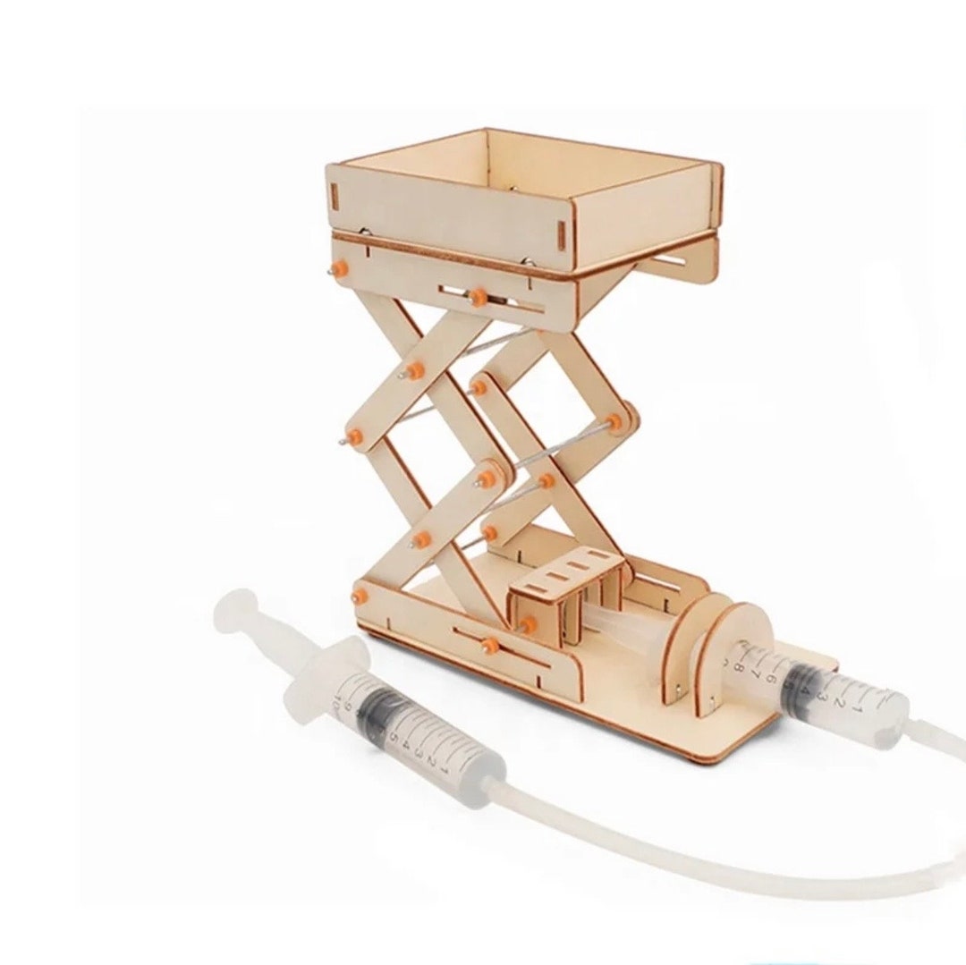 DIY Kit Wooden Hydraulic Scissor Lift • Educational STEM Science ...