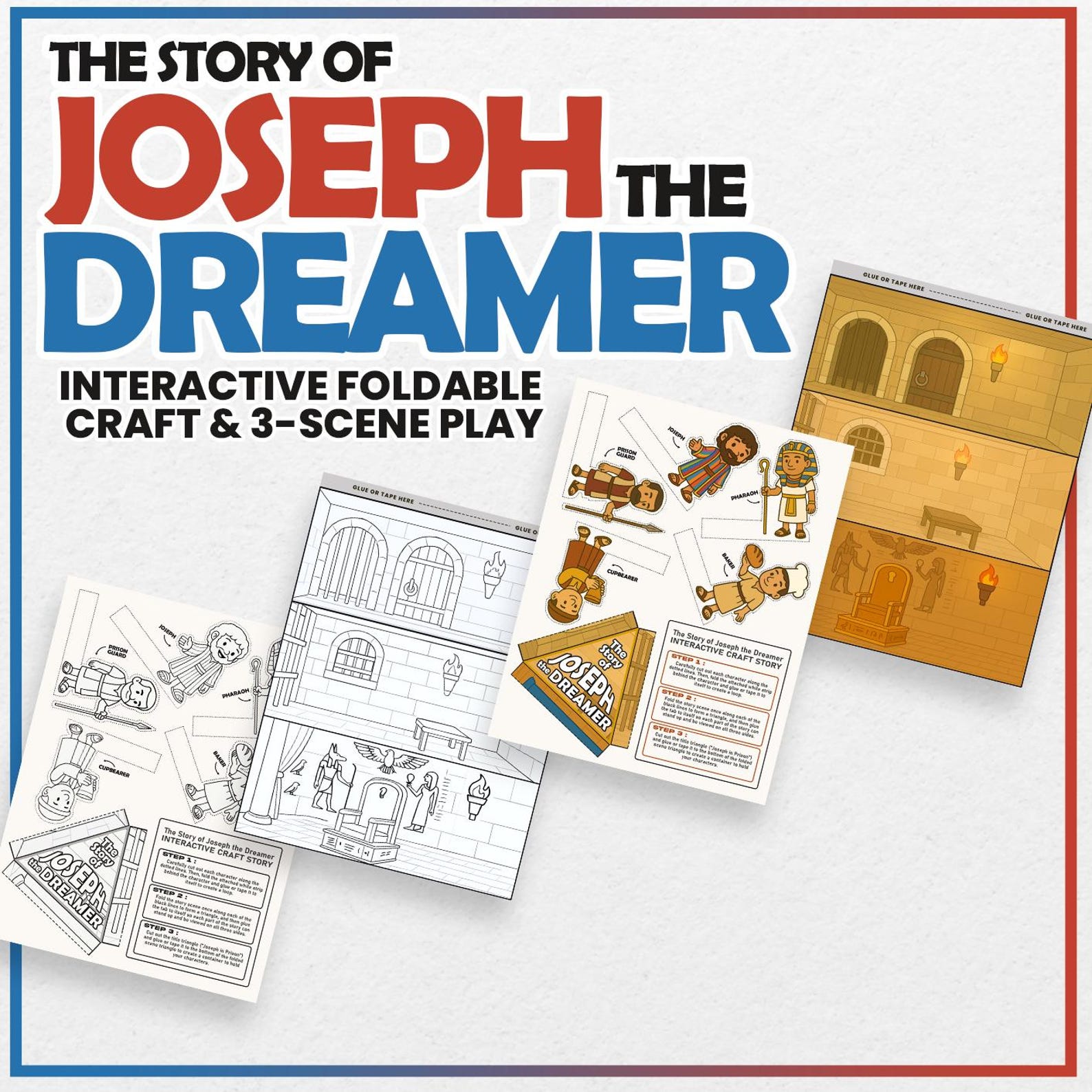 Joseph Deciphers Dreams Bible Craft | Finger Puppets, Paper Dolls ...