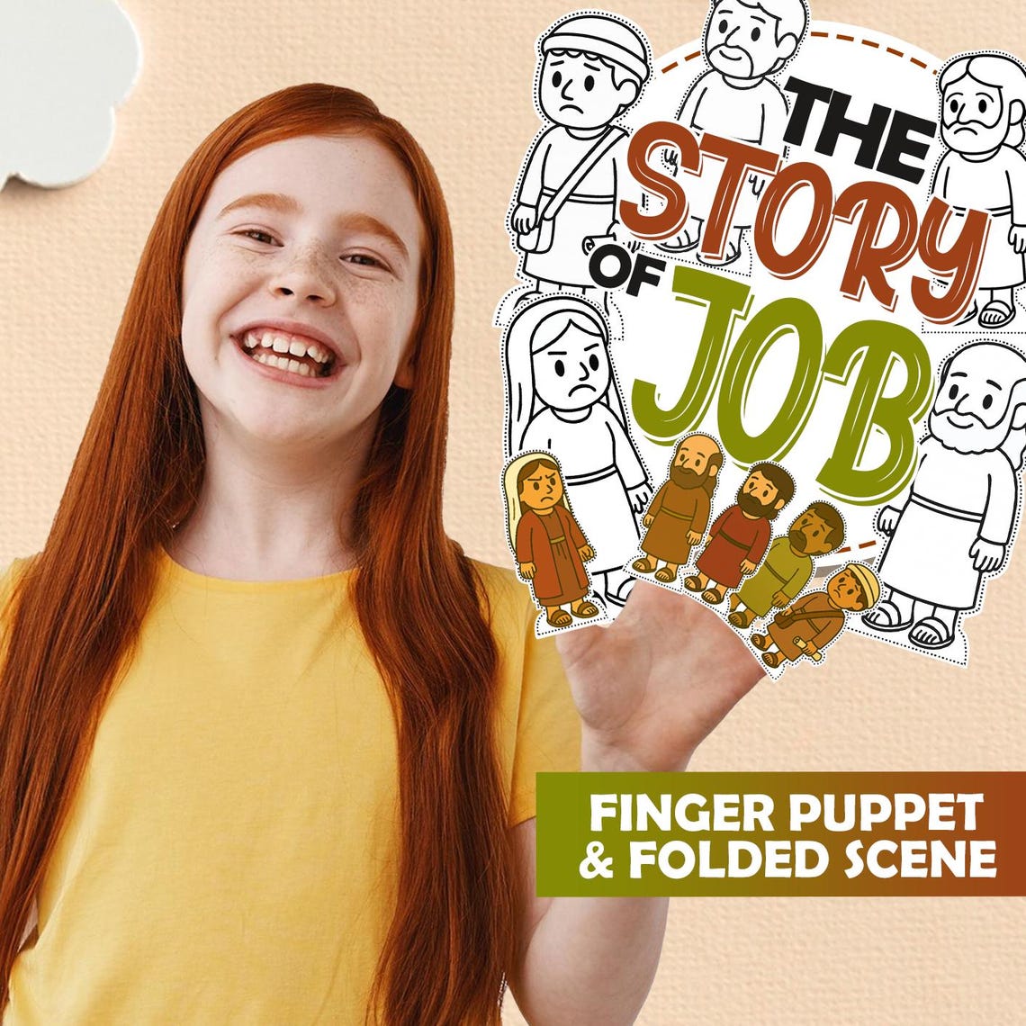 Job Bible Story Craft | Finger Puppets, Paper Dolls, Interactive ...