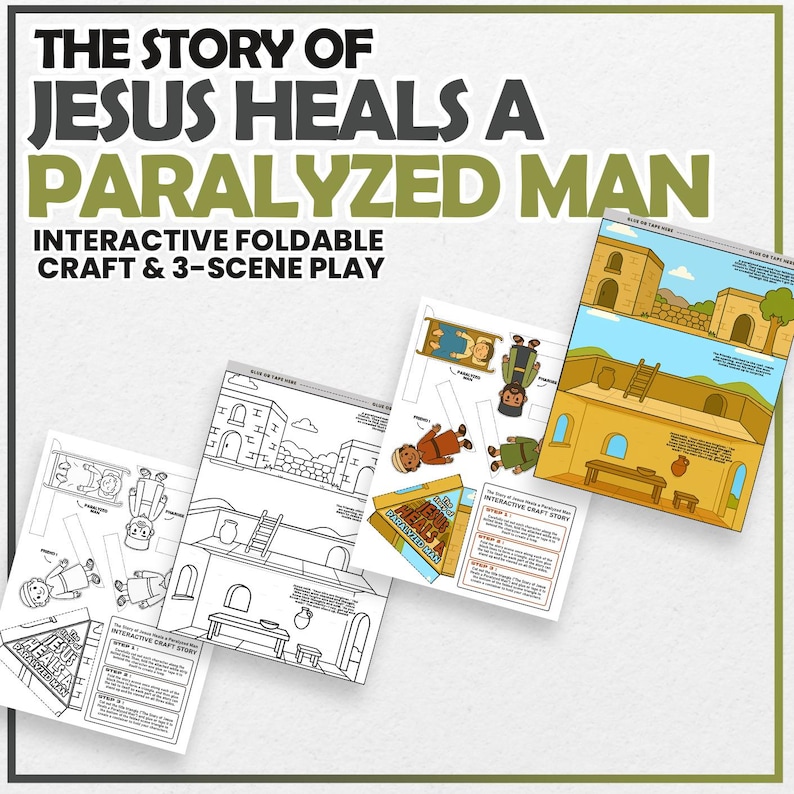 Jesus Heals a Paralyzed Man Craft | Finger Puppets, Paper Dolls ...