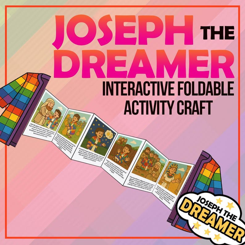 Instant Download Joseph and the Coat of Many Colors Foldable Craft ...