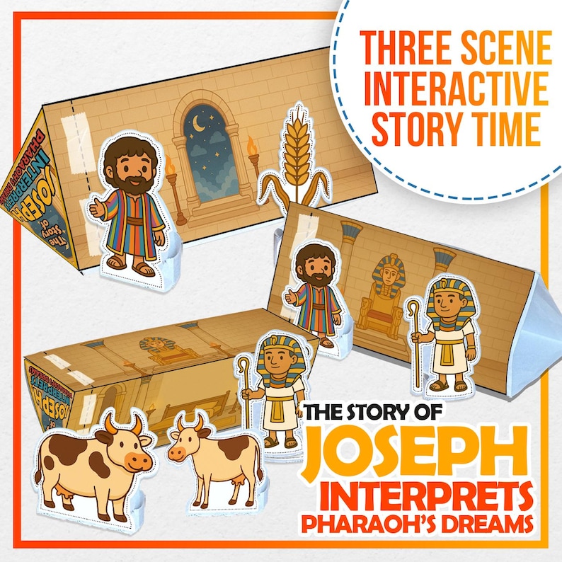 Joseph Interprets Dream Bible Craft | Finger Puppets, Paper Dolls ...