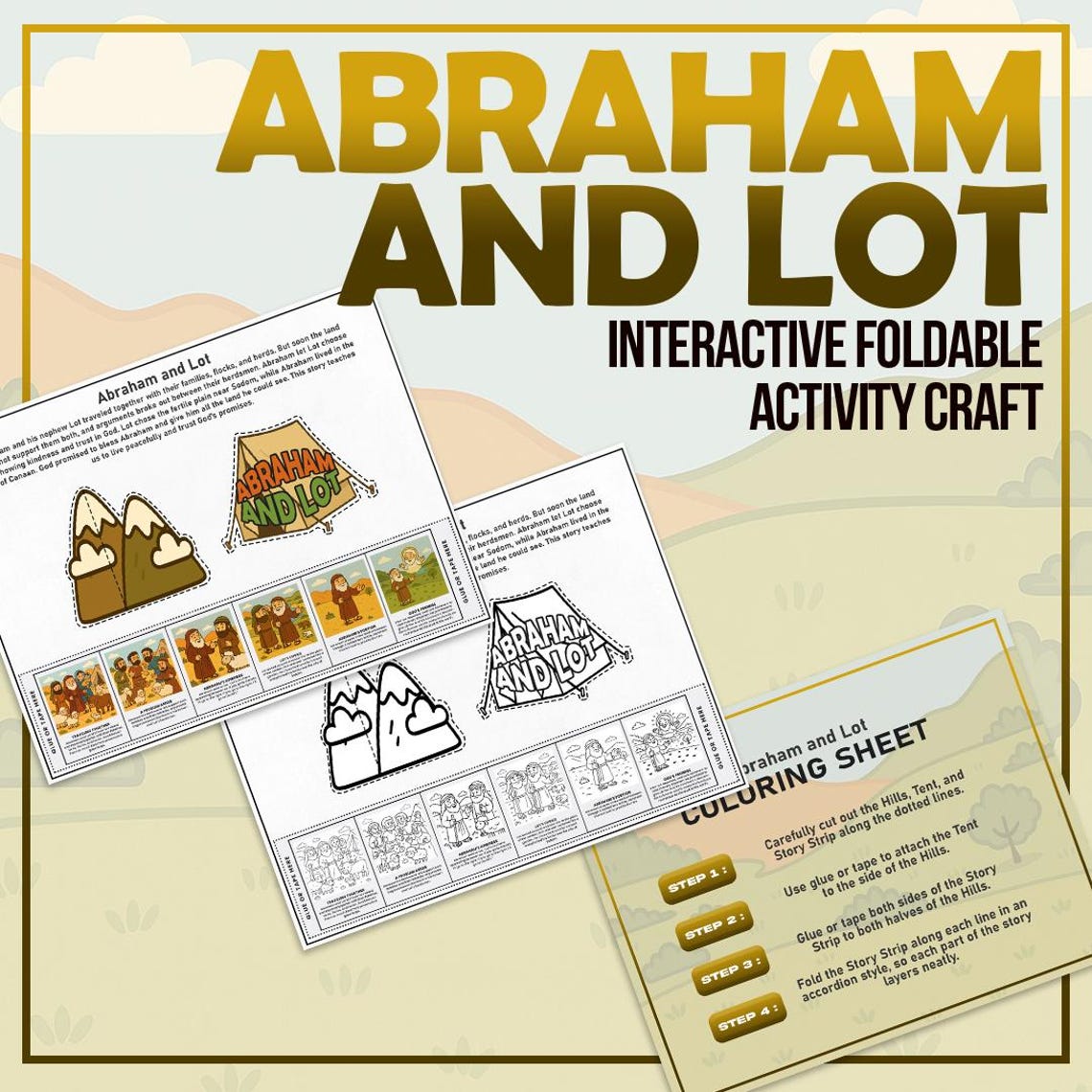 Abraham and Lot Instant Download, Great for Christian Kids ...