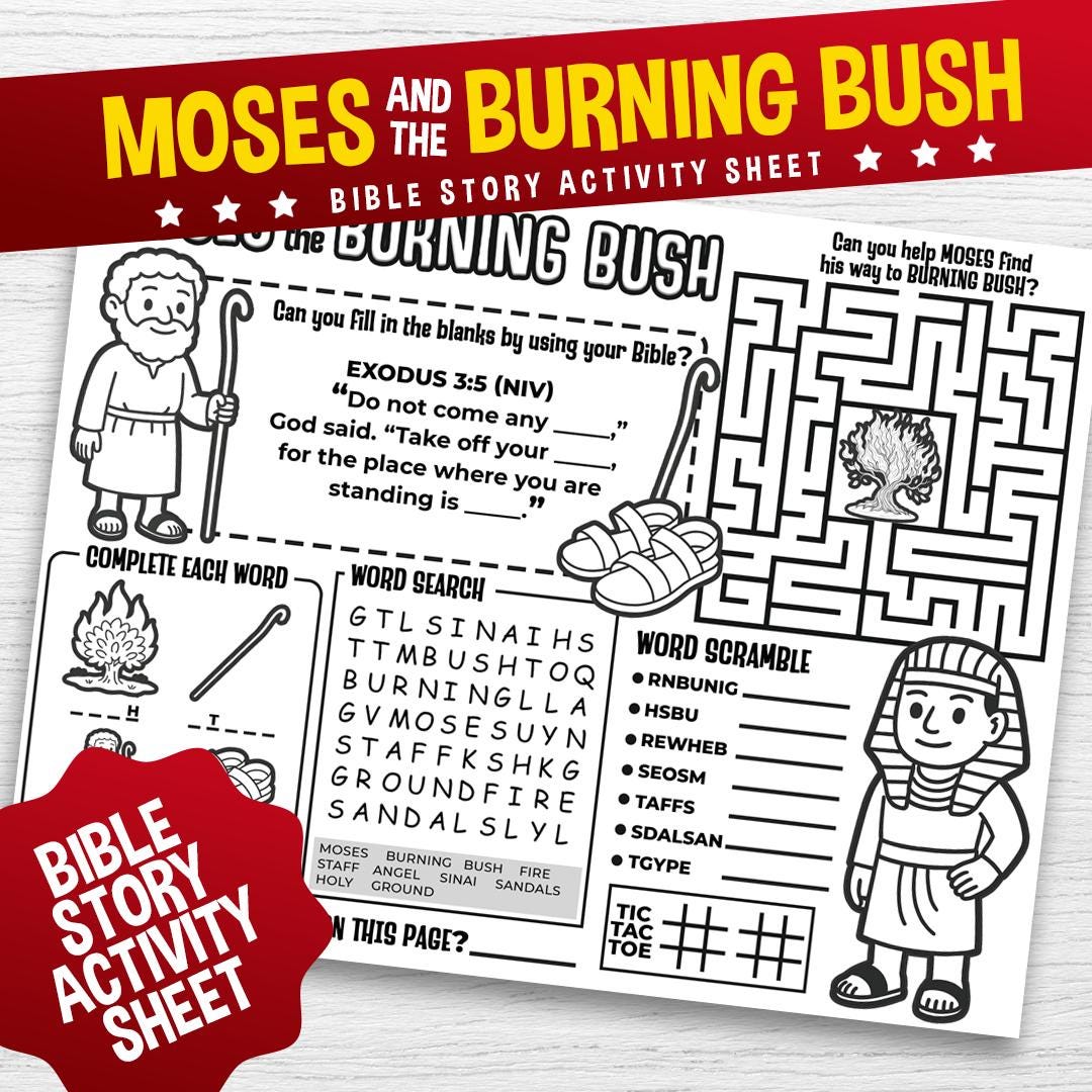 Moses and the Burning Bush Craft | Finger Puppets, Paper Dolls ...