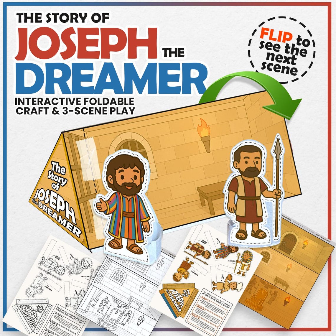 Joseph Deciphers Dreams Bible Craft | Finger Puppets, Paper Dolls ...