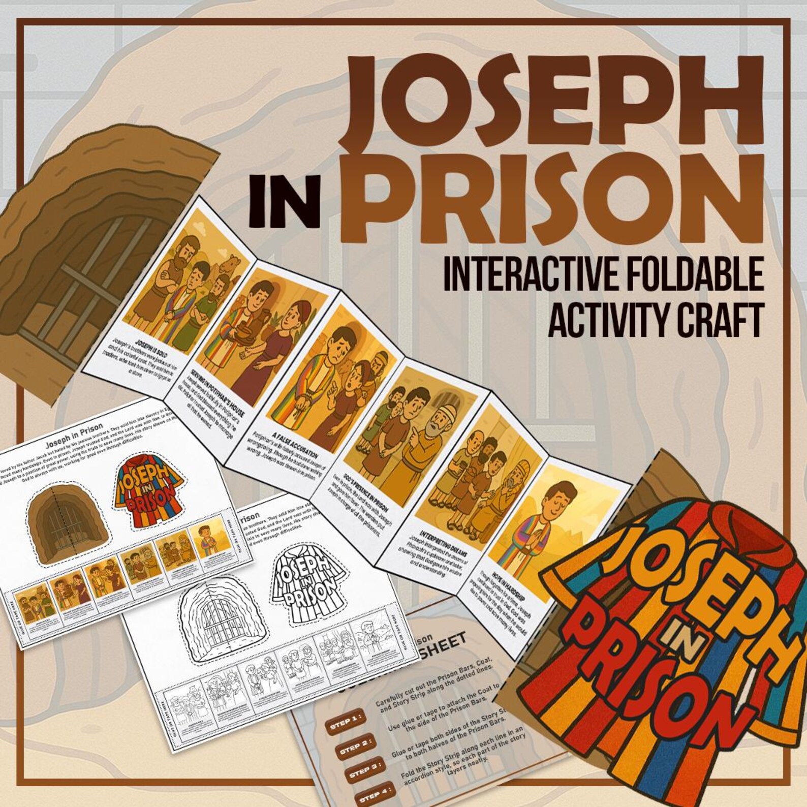 Joseph in Prison Instant Download, Great for Christian Kids ...