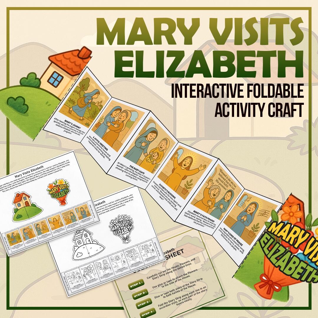 Mary Visits Jesus Instant Download Craft, Great for Christian Kids ...