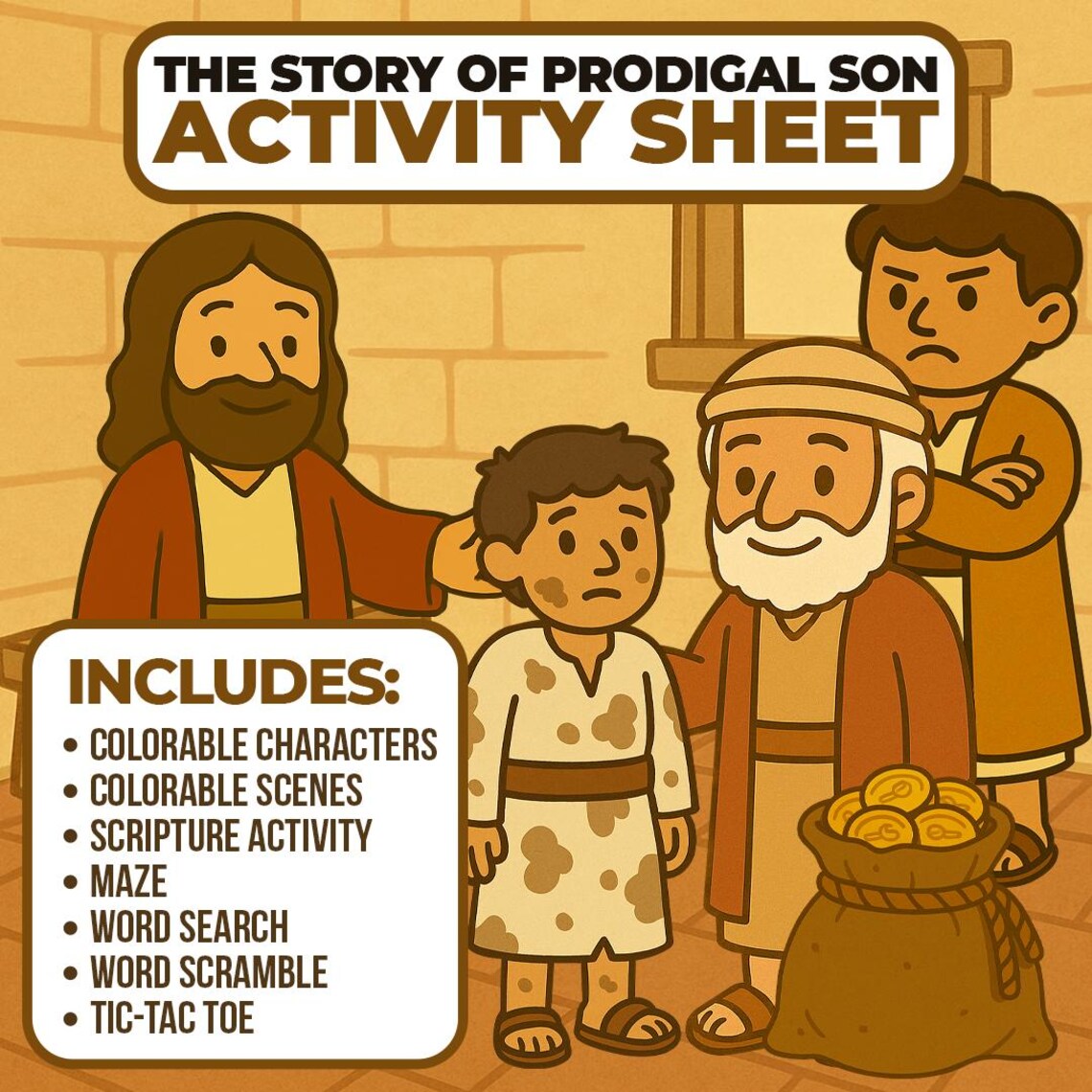 The Prodigal Son Activity Sheet – Instant Download, Great Craft for ...